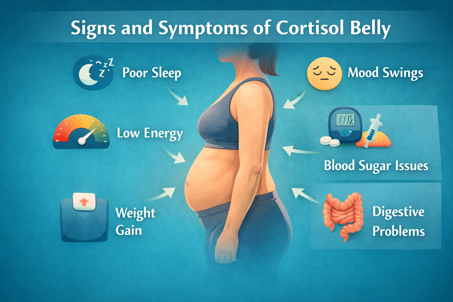 Cortisol Belly Causes Symptoms Natural Solutions